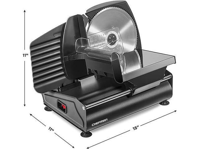 Refurbished: Chefman Die-Cast Electric Meat & Deli Slicer RJ49 - BLACK ...