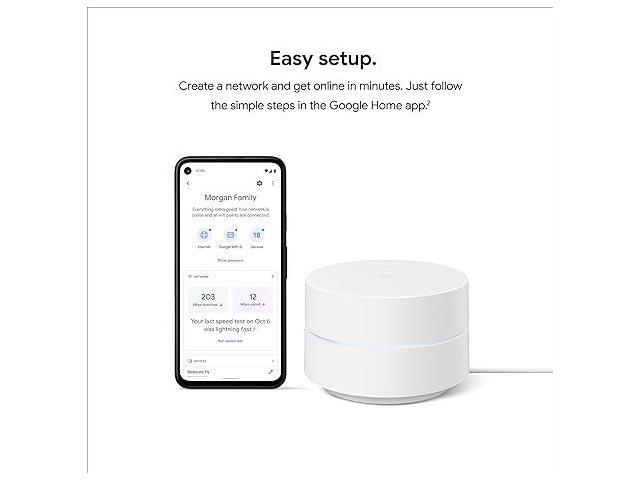Refurbished: Google Nest Wifi GJ2CQ AC1200 Dual-Band Mesh Wi-Fi System ...
