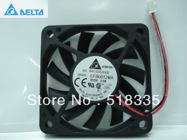 for delta EFB0612MA 6CM 60MM 60*60*10MM 6010 12V 0.12A Cooling fan ...