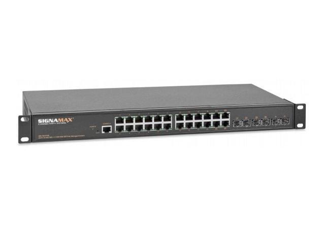 SignaMax 065-7861POE-FP Full Power 24-Port 10/100/1000 PoE+ 6 SFP ...