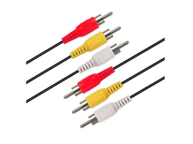 SatelliteSale 3 Male to 3 Male RCA Audio Video AV omposite Cable ...