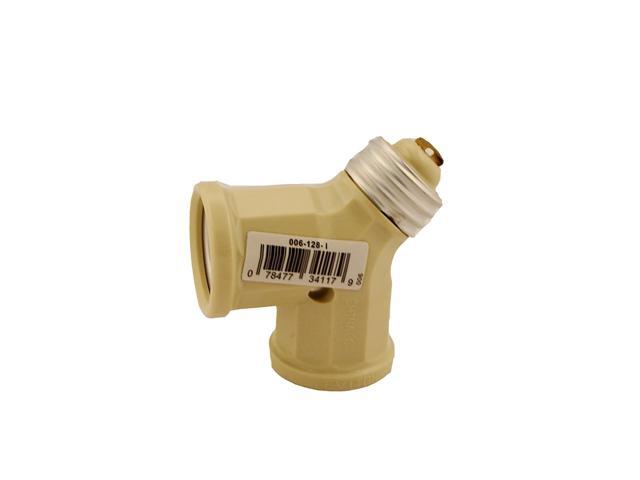 Leviton 128-I 15-Amp 660-Watt Twin Light-Socket Adapter, Ivory - Newegg.com