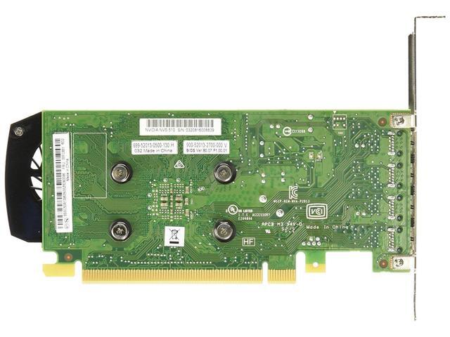 Lenovo Graphics Card - NVS 510-2 GB DDR3 - PCIe 2.0 x16 Low Profile - 4 ...