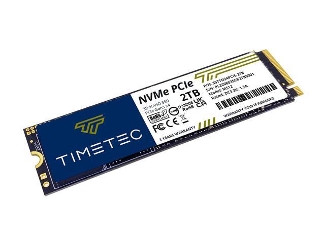 Timetec 2TB SSD NVMe PCIe Gen3x4 8Gb/s M.2 2280 3D NAND 1800TBW High Performance Read/Write ...