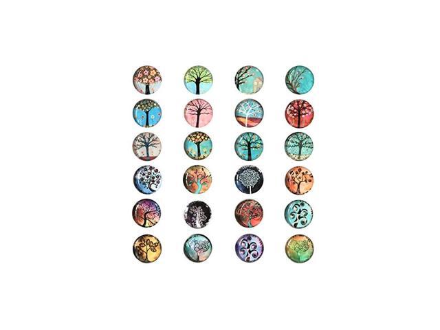 Pieces Beautiful Glass Refrigerator Magnets, Pretty Tree Fridge Magnets ...
