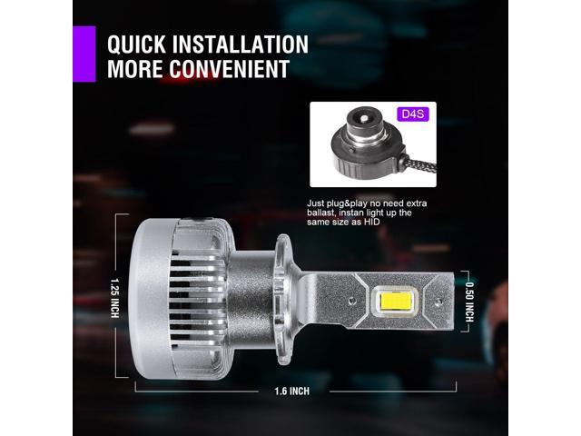 35W D4S D4R D4C LED Headlight Conversion Kit 8600LM 6500K White Plug and Play - Newegg.com