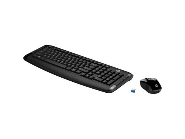 Hewlett Packard Wireless Keyboard and Mouse 300 in Black - 3ML04AA#ABL ...