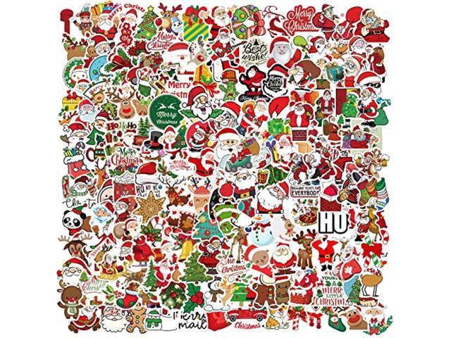 200Pcs Christmas Stickers For Windows Water Bottles Crafts Notebooks ...