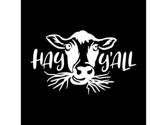 Hay Yall Cow Calf Vinyl Decal Sticker | Cars Trucks Vans Suvs Walls ...