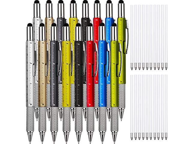 16 Pieces Gift Pen Tool Pen 6 In 1 Multitool Tech Tool Pen With Ruler ...