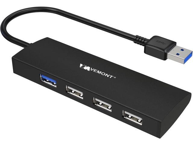 USB Hub,VEMONT 4-Port USB Data Hub with 3 Ports USB 2.0 HUB, 1port USB ...