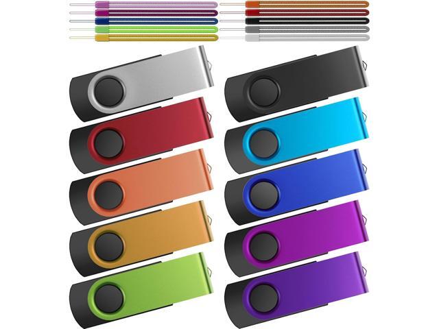 8GB Flash Drive Pack of 10 Thumb Drives Bulk Swivel Pen Drive 8 GB ...