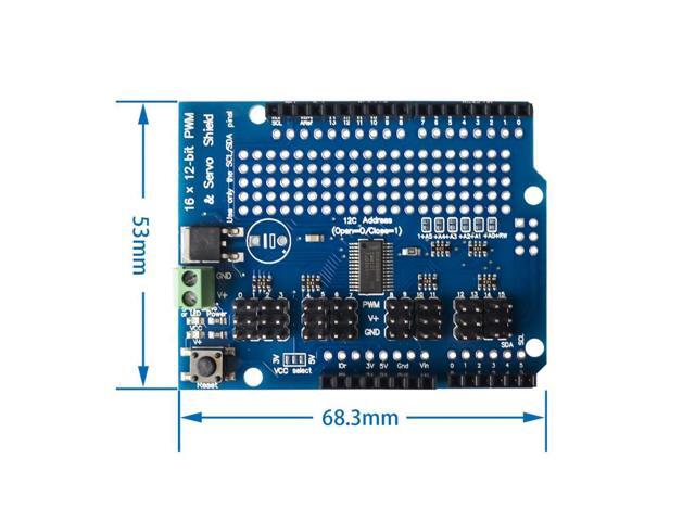 servo shield 16 Channel 12-bit PWM/Servo Driver-I2C interface PCA9685 or Raspberry shield module ...