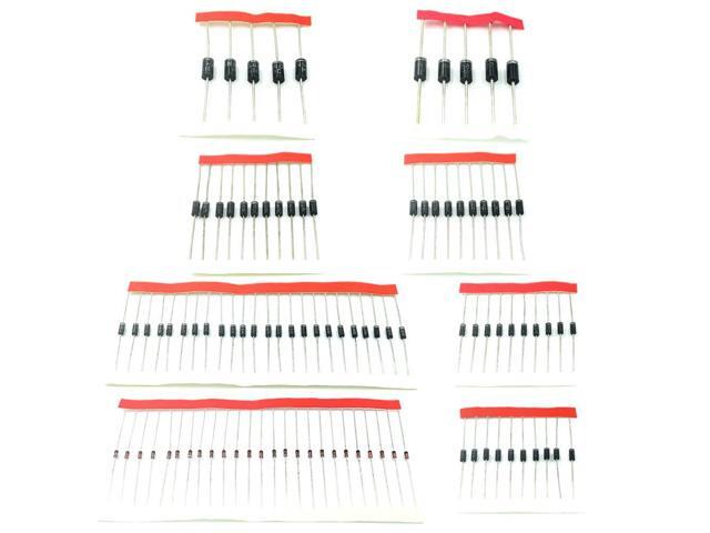 1N4148 1N4007 1N5819 1N5399 1N5408 1N5822 FR107 FR207,8values=100pcs ...
