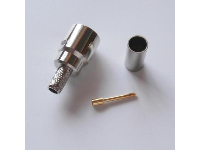 1X Pcs RF Coax Connector Socket FME Male Plug Crimp for LMR195 RG58 ...