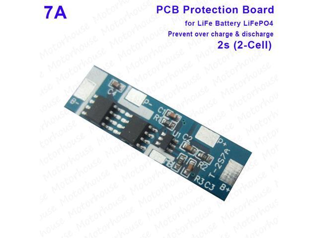 7A PCM PCB Protection Board Circuit Module BMS For 2S 2-cells 6.4v LiFe ...