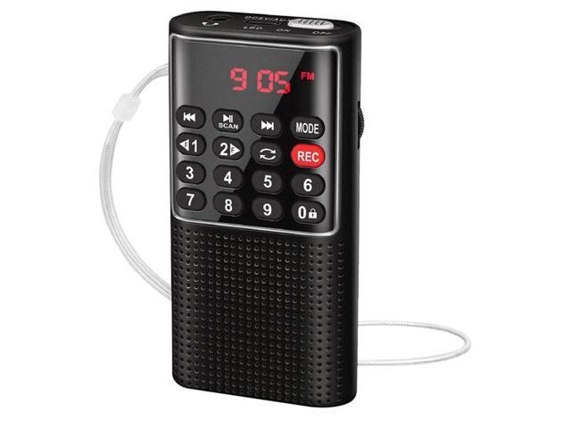 Pocket FM Walkman Radio Portable Radio with Recorder, Lock Key, SD Card ...