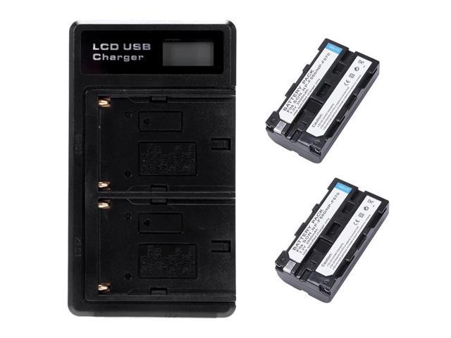2 Pcs Np-F550 And Lcd Dual Usb Charger For Sony Np-F550 ,Compatible ...