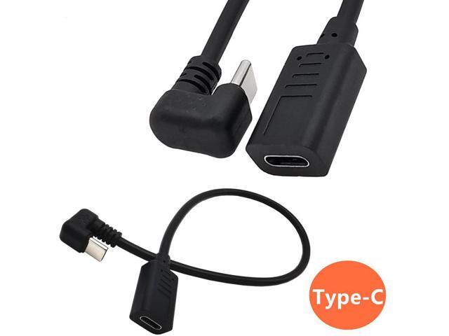 Type C Up Down Right Angle 180 Degree USB 3.1 Male to Female Extension ...