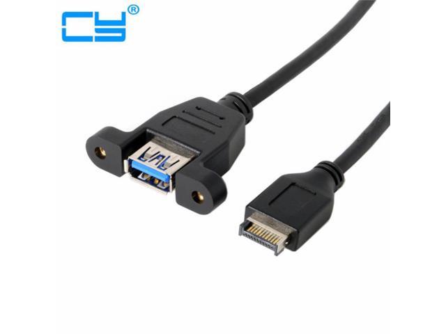 USB 3.1 Front Panel Header to USB 3.0 Type-A Female Extension Cable ...