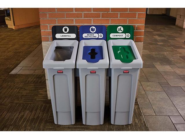 Rubbermaid Commercial 2007918 Slim Jim Recycling Station, Multiple ...