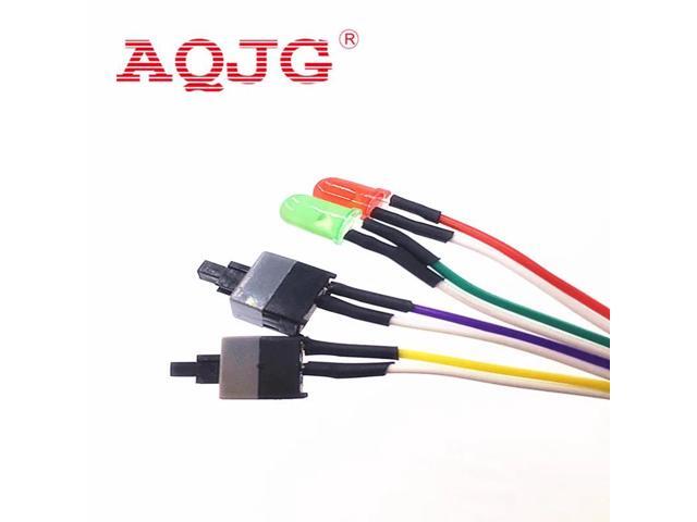 10PCS Power Switch ON OFF Reset Cable Cord Line For PC Computer ...