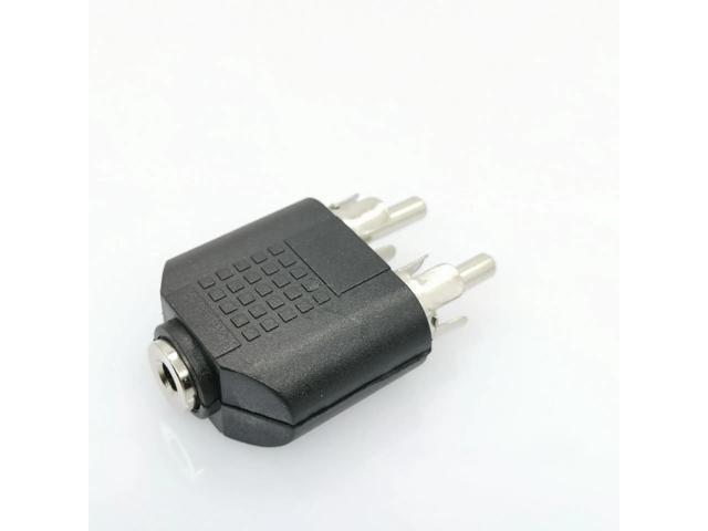 3.5mm Audio Stereo Jack Female To 2 RCA Male Audio Jack Connector ...