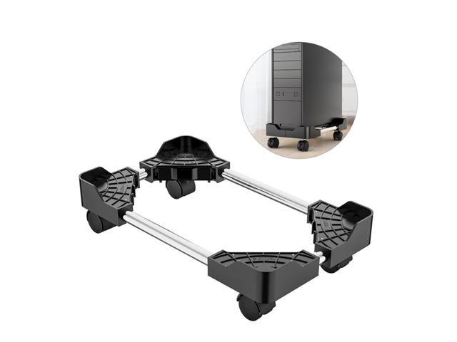 Mobile CPU Stand Adjustable Computer Tower Stand with 4 Caster Wheels ...
