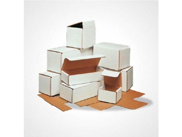 25 8x4x3 White Cardboard Paper Boxes Mailing Packing Shipping Box ...