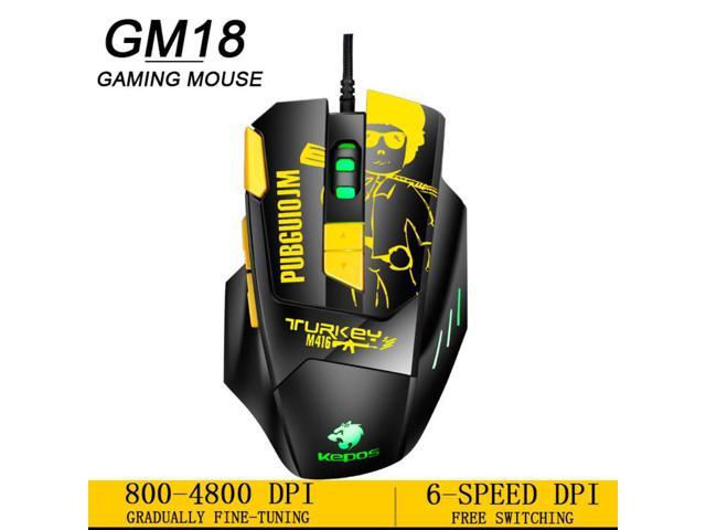 4000 DPI 8 Button ergonomic optical wired mouse Professional gaming ...
