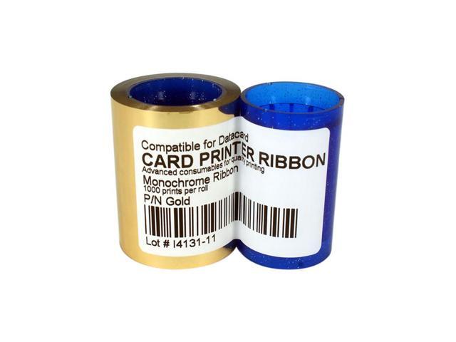 DC285GL Gold Color Ribbon 1000prints/roll For Datacard SP25 SP30 SP35 ...