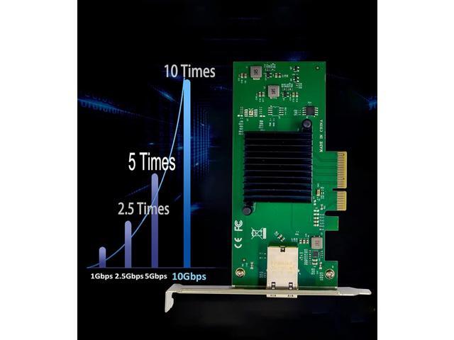 10G PCIe Network Card NIC Adapter with AQC107 Chipset +3ft Cat8 ...