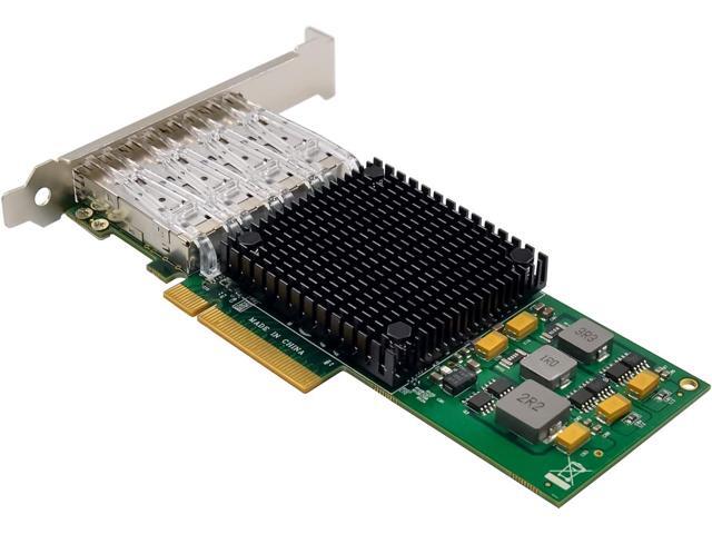 10Gb PCI-e 3.0 X8 NIC Network Card,Quad- SFP+ Port, with Broadcom ...