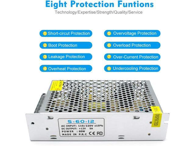 Questions & Answers: inShareplus 12V 5A 60W, DC Universal Regulated ...