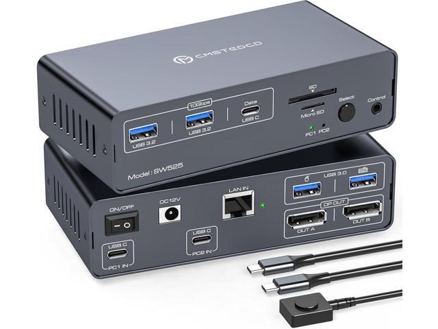 4K@120Hz USB C Docking Station Dual Monitor for 2 Laptops or Macbooks ...