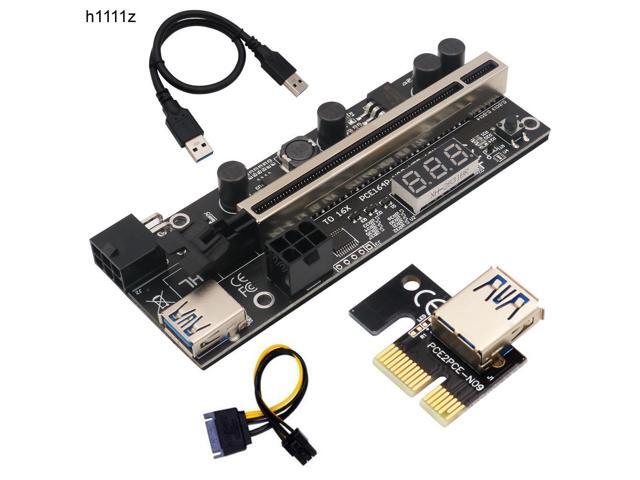 Riser Card PCIE Riser 1x to 16x Graphic Extension with Temperature ...