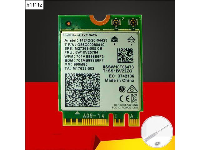 WiFi 6E Intel AX210 AX210NGW Tri Band 2.4G/5G/6G 802.11AX 5374M ...