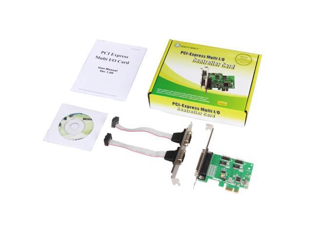 Good Quality 2-Port DB-9 Serial (RS-232) + 1-Port DB-25 Parallel Printer PCI-e Expansion Card ...