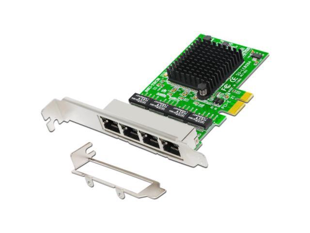 PCI Express Network Card PCIE X1 to 4 Port RJ45 1000Mbps Gigabit Ethernet 10/100/1000M RJ-45 ...