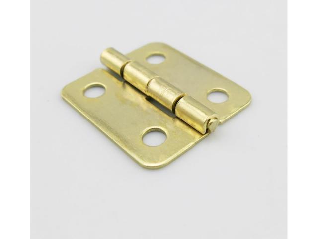 20pcs/lot, Cabinet Drawer Butt Hinge Imitation copper brass Gold small ...
