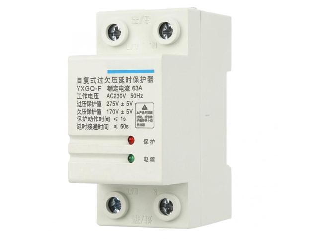 2P 63A 3-Phase Voltage Protective Device 4-Wire Automatic Recovery Over ...