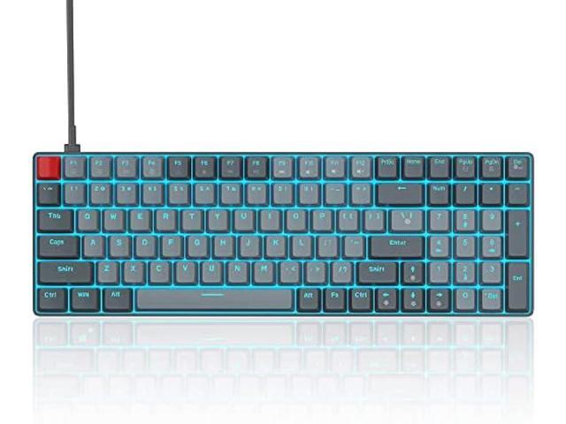 MageGee 100 Keys Mechanical Gaming Keyboard, Red Switch, 96% Compact ...
