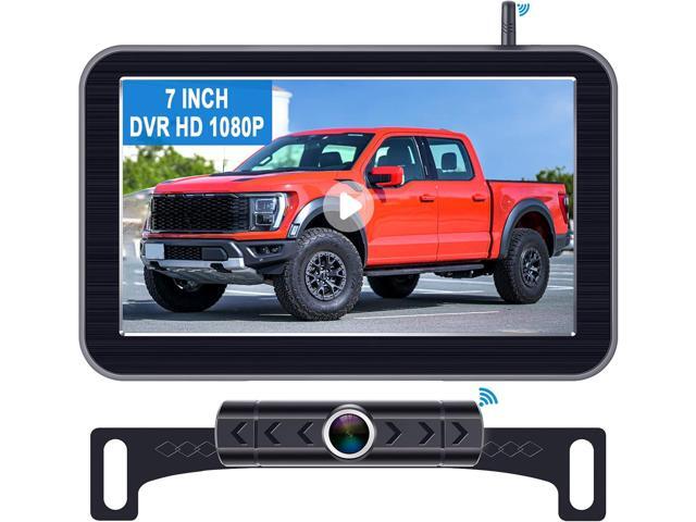7-Inch Wireless Backup Camera for Truck - 4 Channel, DVR Recording, HD ...