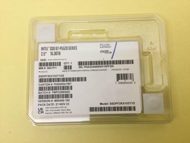 Solidigm Intel D7-P5520 15.36TB PCIe4.0 NVMe 2.5'' OPAL SSD ...