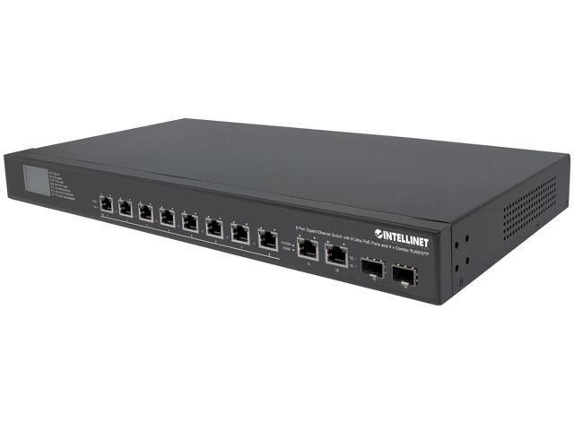 Intellinet 8-Port Gigabit Ethernet 380W PoE+ Switch with 4 Uplink Ports ...