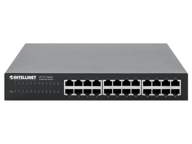 Intellinet 24-Port Gigabit Ethernet Switch, 24 x 10/100/1000 Mbps RJ45 ...
