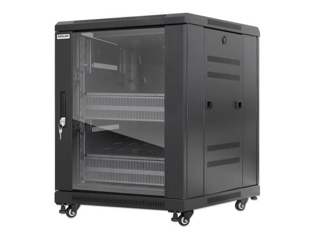 Intellinet Pro Line Network Cabinet with Integrated Fans, 12U, 23.6 in ...