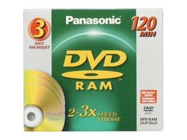 PANASONIC DVD-RAM Disc for Video Recording - LMAF120LU/ 3 - Newegg.com