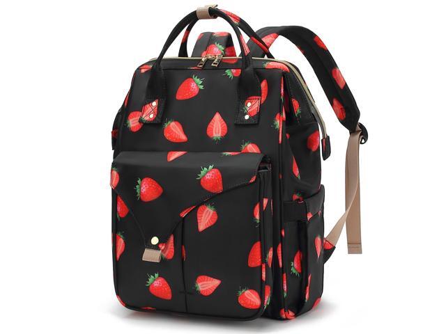 Mimfutu Strawberry Laptop Backpack College School Backpack Bookbags ...