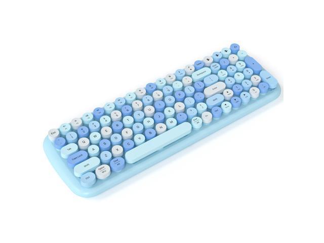 KNOWSQT Bluetooth Keyboard - Blue Colorful Multi Device Wireless ...